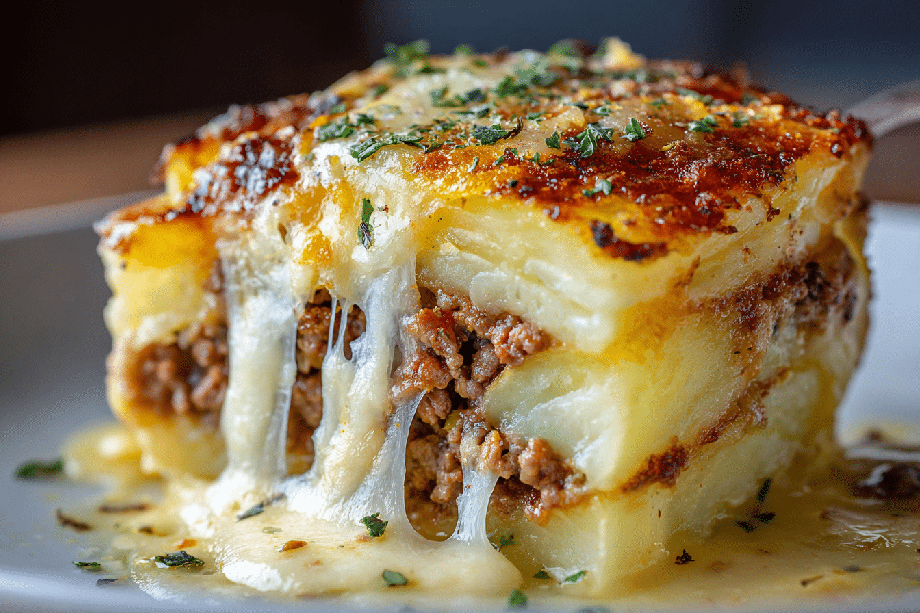 Cheesy Hamburger Potato Casserole: 6-Layered Crowd-Pleasing Classic ...
